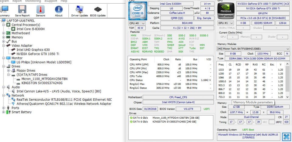 Intel Core i5-8300H benchmarks (Coffee Lake, 8th gen) vs i7-7700HQ, i5 ...