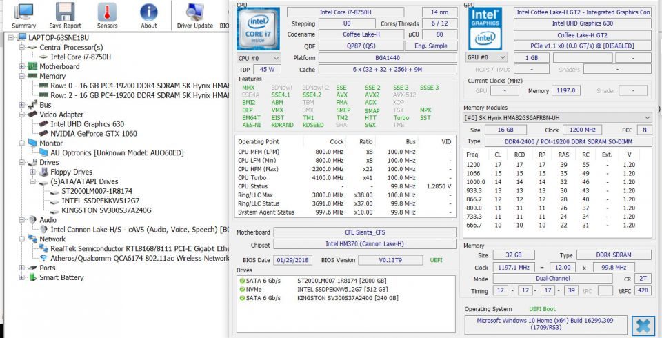 Intel Core i7-8750H benchmarks (Coffee Lake, 8th gen) vs i7-7700HQ and ...