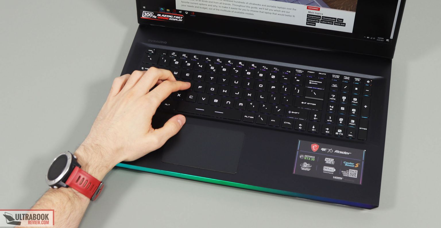 MSI GE76 Raider review (2021 GE76 Raider 10UH model, RTX 3080 Laptop 150+W)