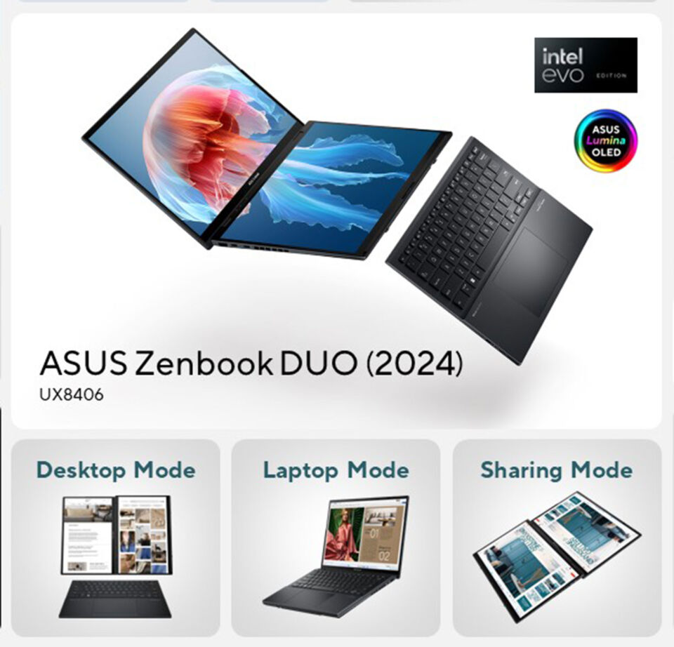 Asus Zenbook Duo OLED UX8406 impressions - dual OLED displays, Meteor Lake