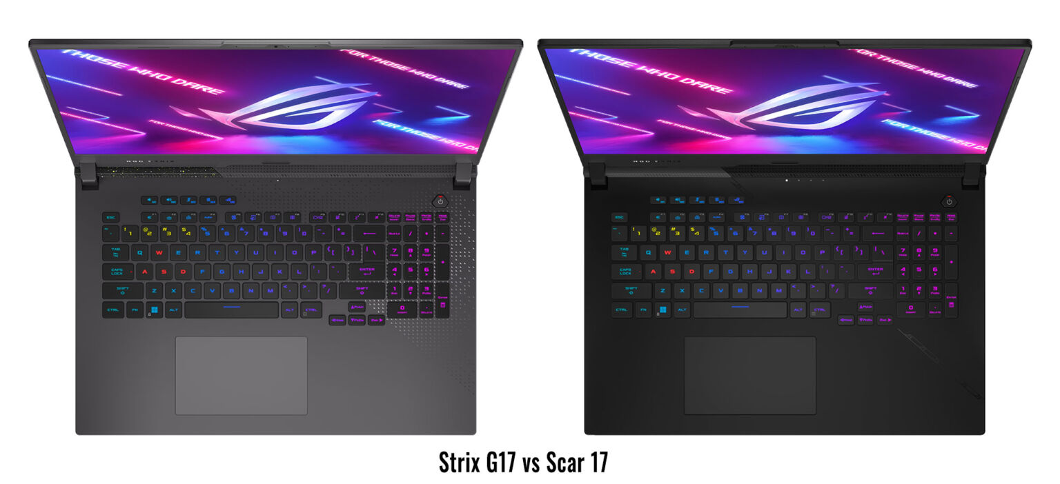 AMD ROG laptops: Asus ROG Strix SCAR 17 G733P, ROG Strix G17 G713P